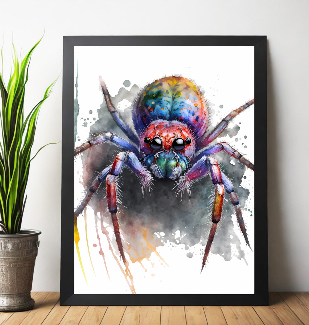 Watercolor Spider, PRINTABLE ART, Spider Print, Instant Download ...