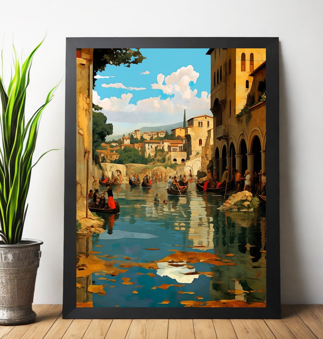 Vintage Wall Art - Printable Wall Art - Vintage Modern Oil Painting ...