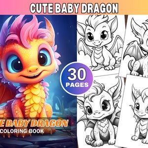 30 Cute Baby Dragon Coloring Book, Printable Kids Coloring Pages ...