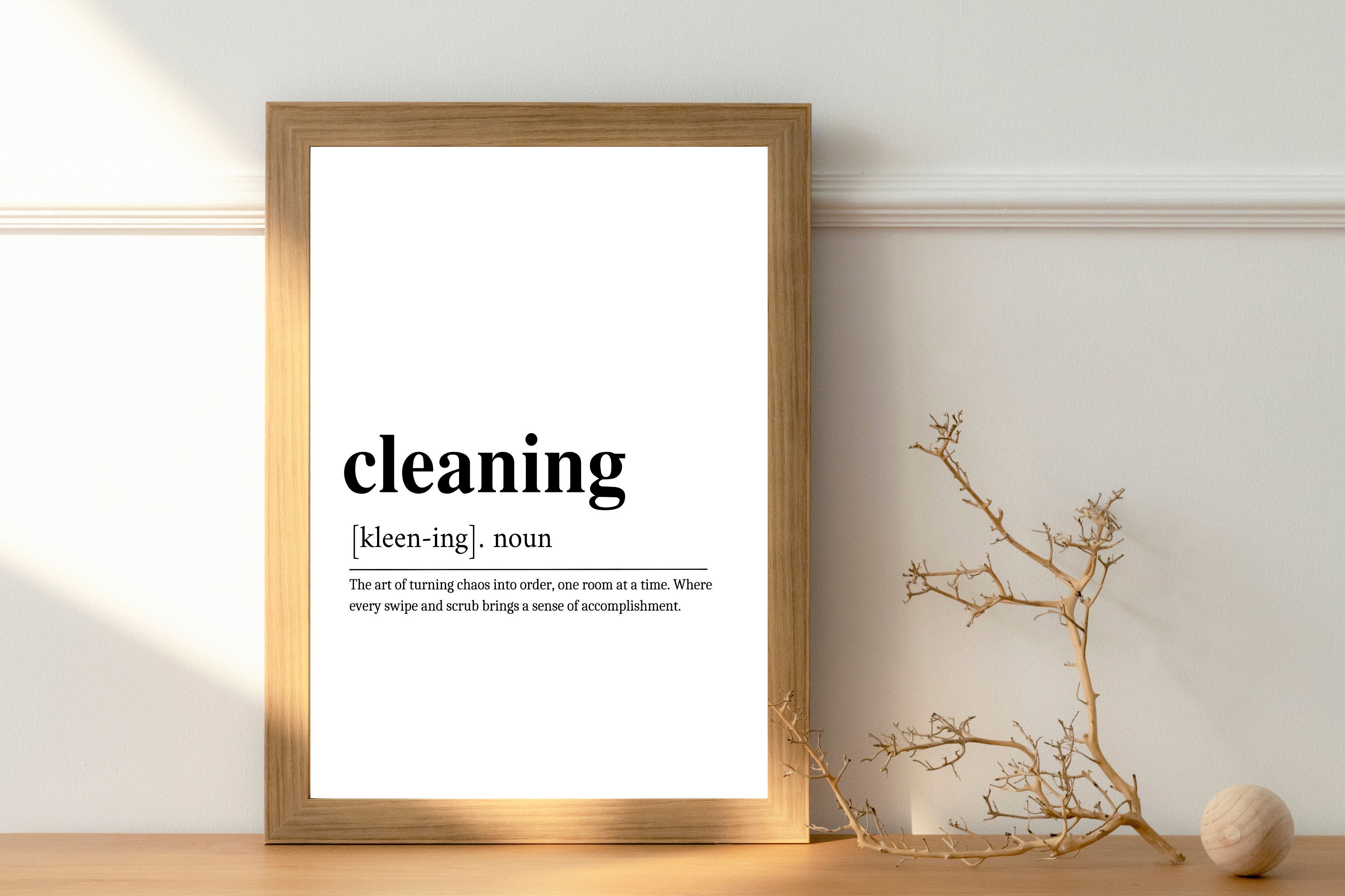 Cleaning Definition Printable Cleaning Art Cleaning Quote - Etsy