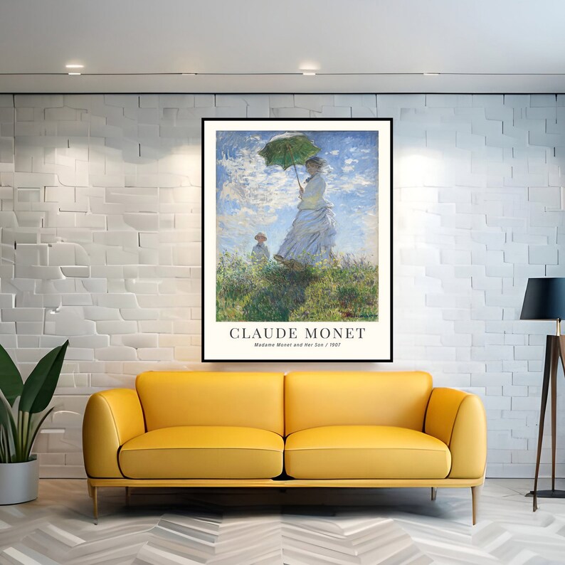 Claude Monet Art Exhibition Poster, Madame Monet and Her Son Art Print ...