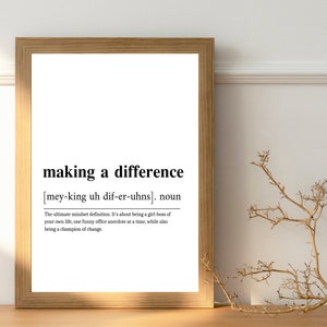 Making A Difference Gift | Making A Difference Personalised Gift ...