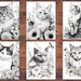 25 Adorable Flower Cat Coloring Book, Printable Adult and Kids Coloring ...