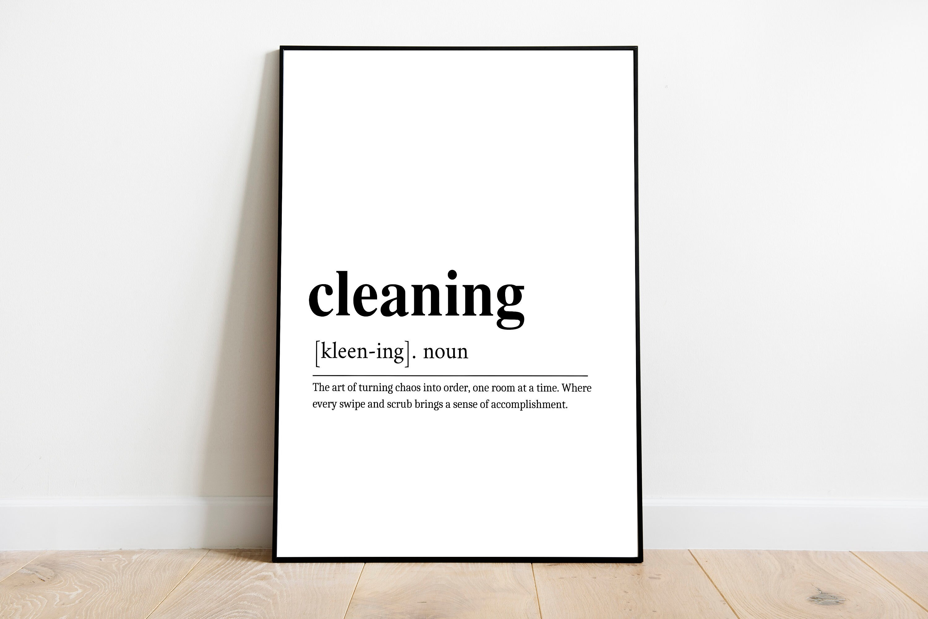 Cleaning Definition Printable Cleaning Art Cleaning Quote - Etsy