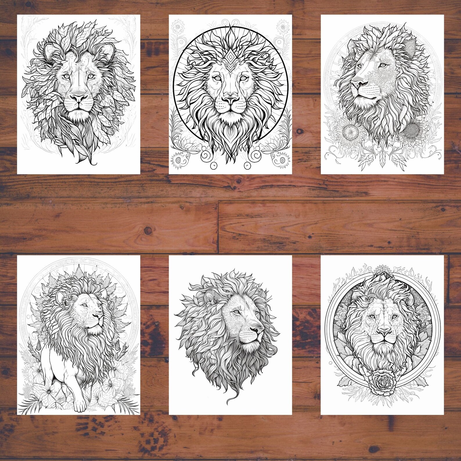 25 Lion Mandala Coloring Pages Adults Coloring Pages - Etsy
