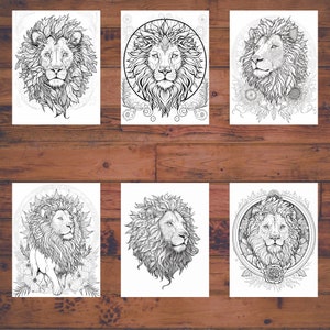 25 Lion Mandala Coloring Pages | Adults Coloring Pages | Simple Stress ...