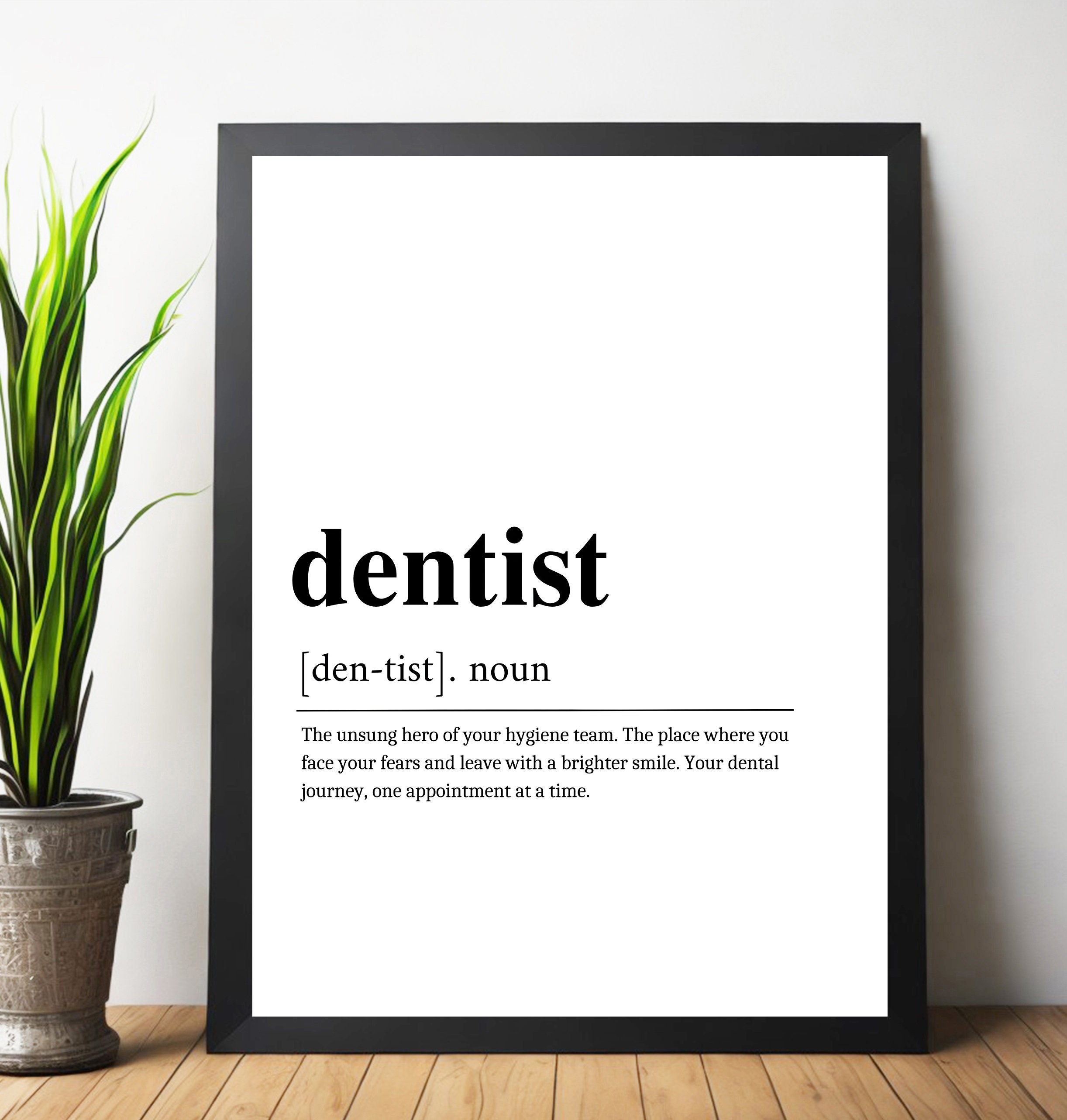 Dentist Definition Printable Dentist Art Dentist Quote - Etsy