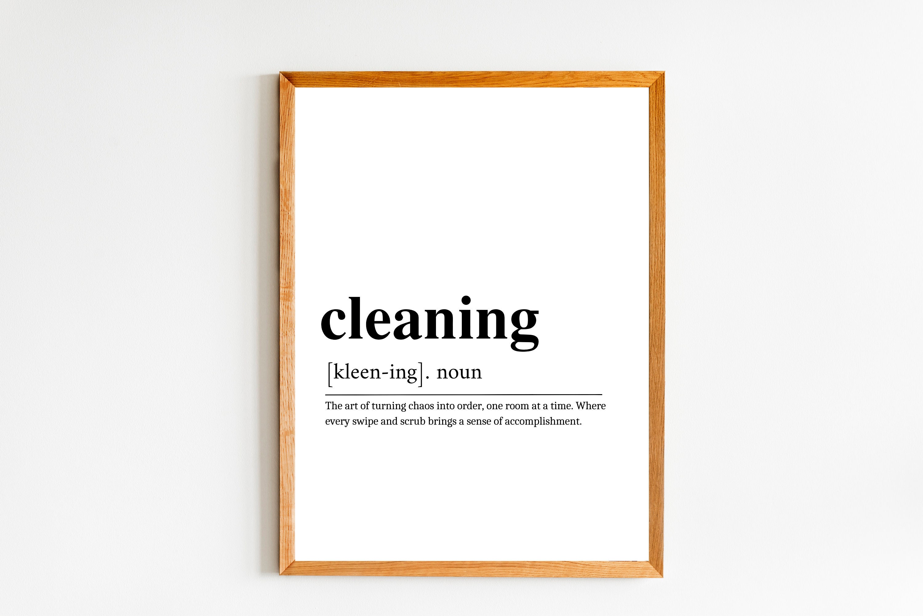 Cleaning Definition Printable Cleaning Art Cleaning Quote - Etsy