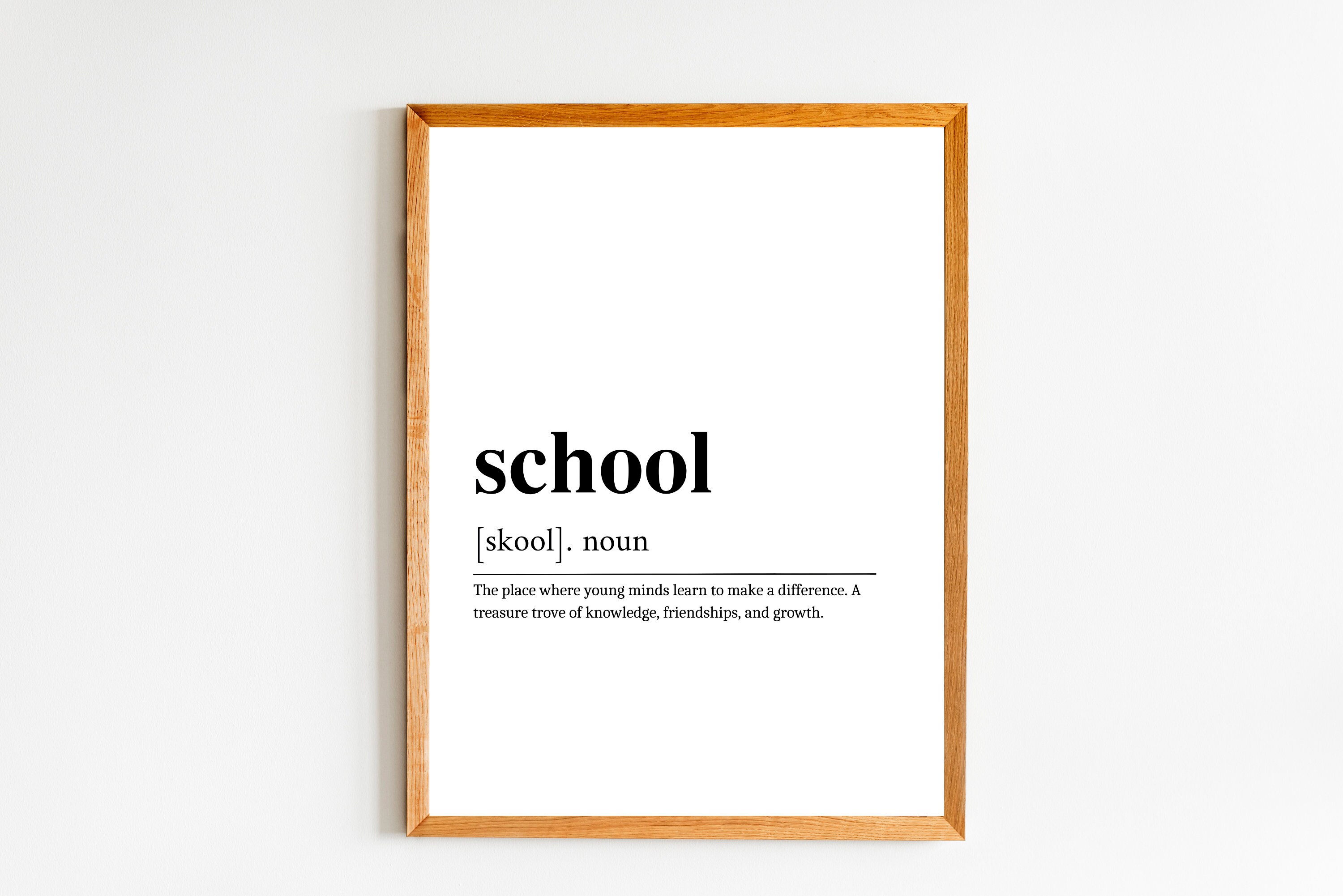 School Definition Printable, School Art, Teacher Graduation Gift ...
