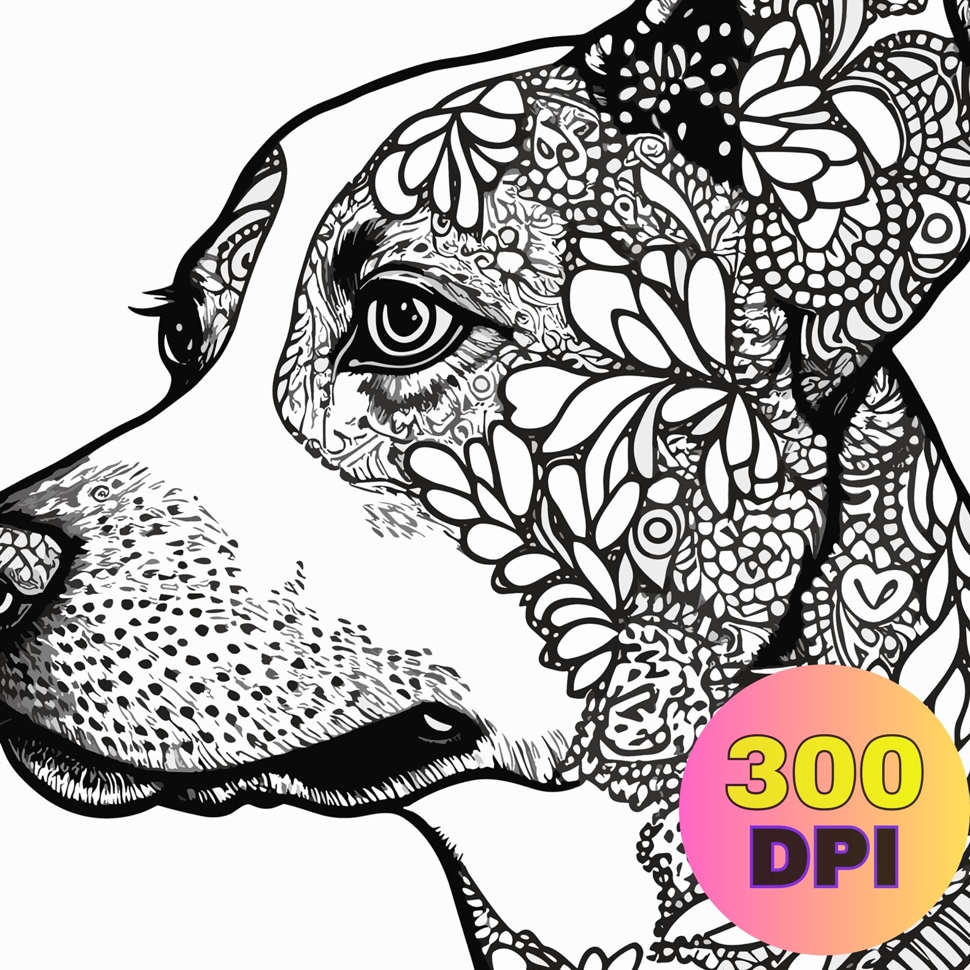 20 Dog Mandala Coloring Pages Adults Coloring Pages Simple - Etsy