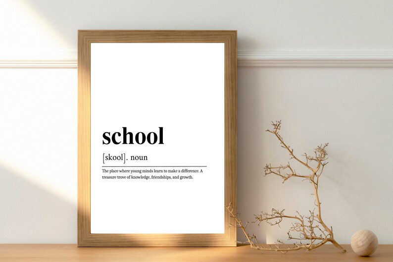School Definition Printable School Art Teacher Graduation - Etsy