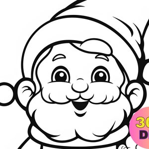 45 Christmas Coloring Pages, Christmas Bundle Set, Christmas Printable ...