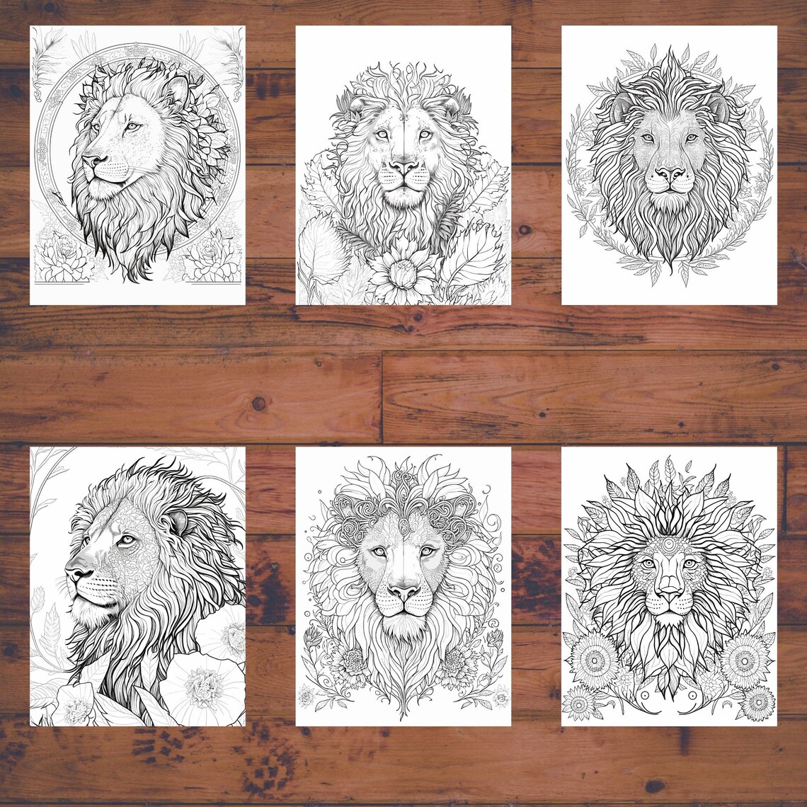 25 Lion Mandala Coloring Pages Adults Coloring Pages - Etsy