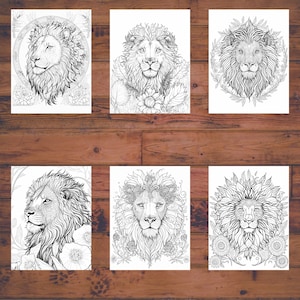 25 Lion Mandala Coloring Pages | Adults Coloring Pages | Simple Stress ...