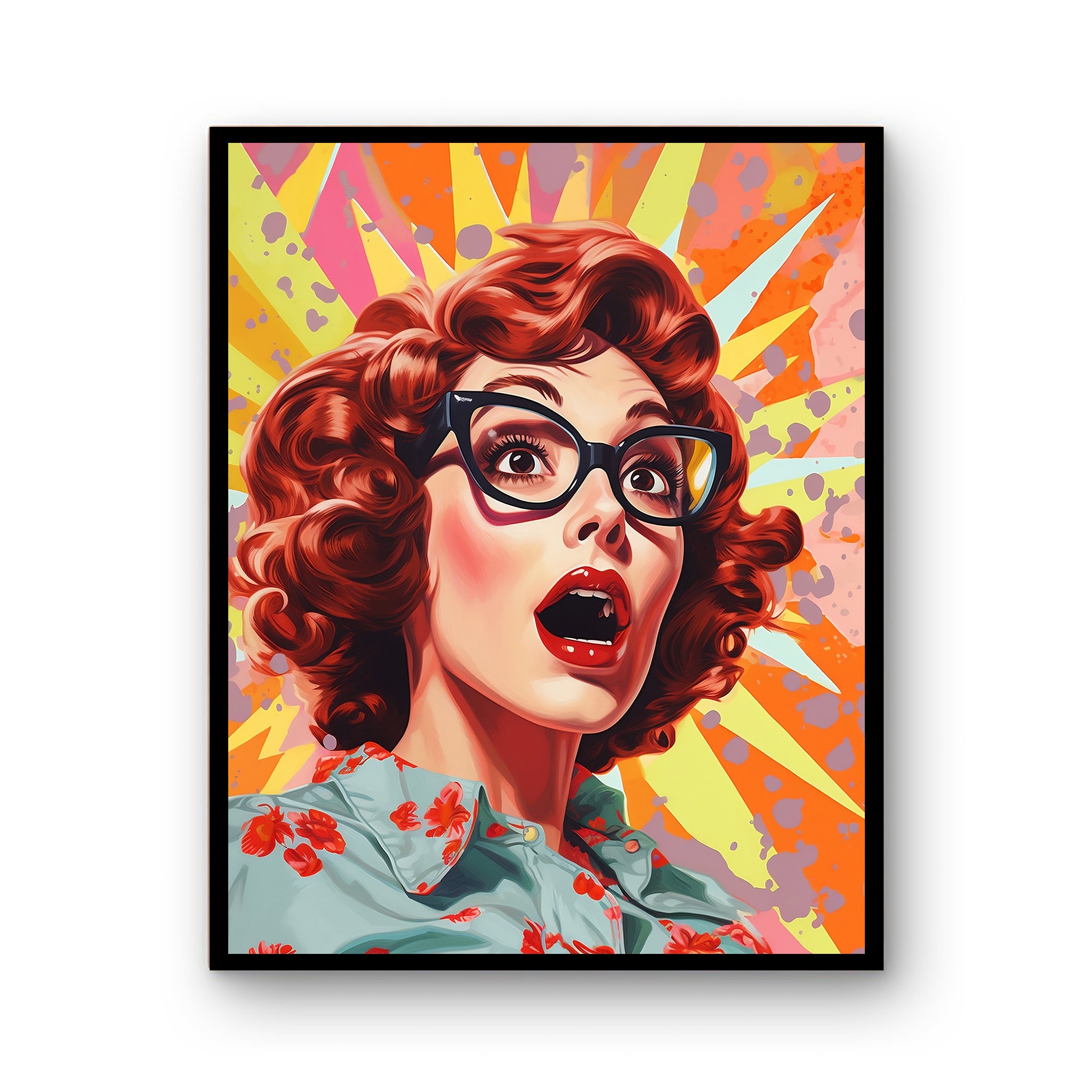 Pop Art Wall Art, Retro Printable Pop Art Decor, 50's Wall Art, Make-up ...