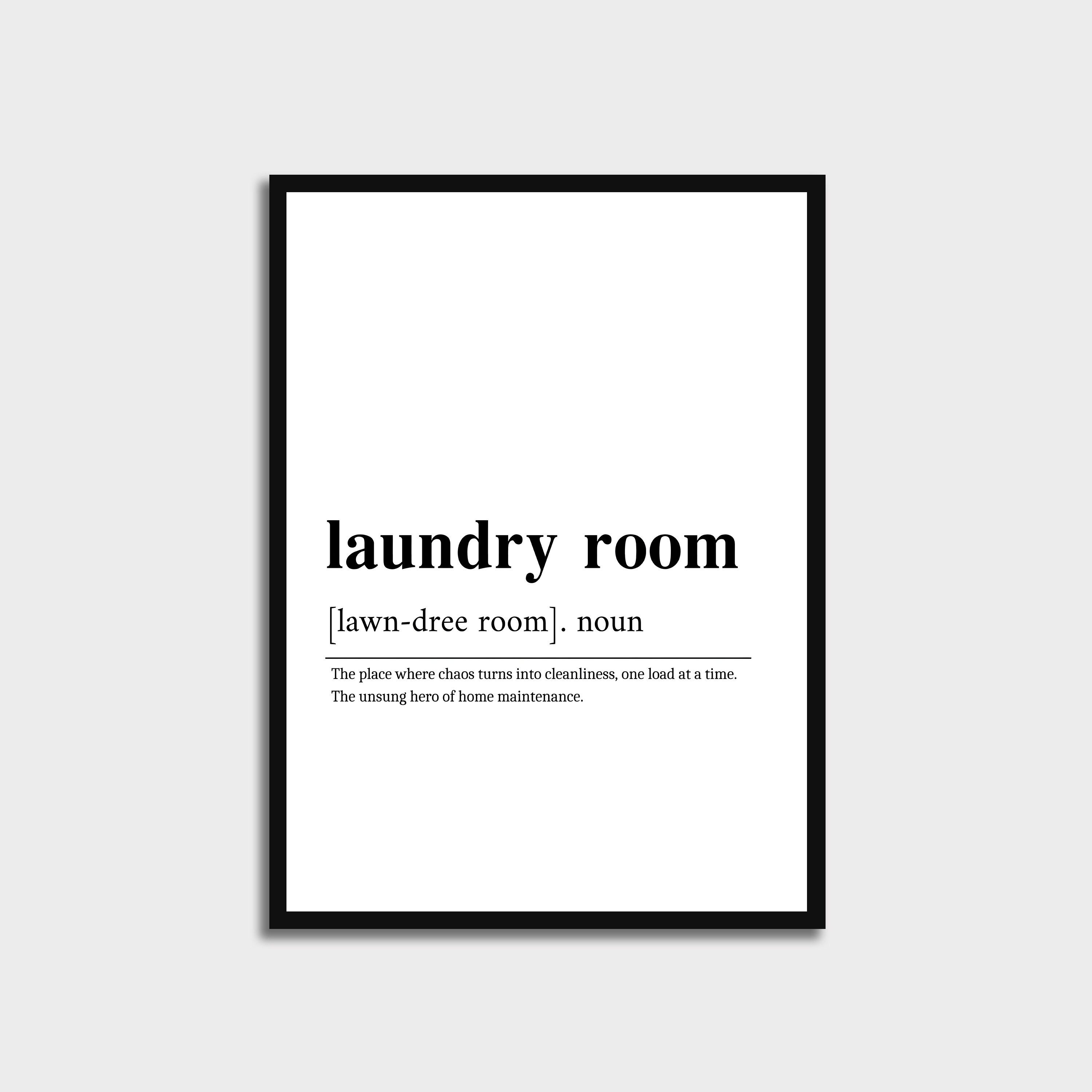 Laundry Room Definition Printable Laundry Room Gifts Laundry - Etsy