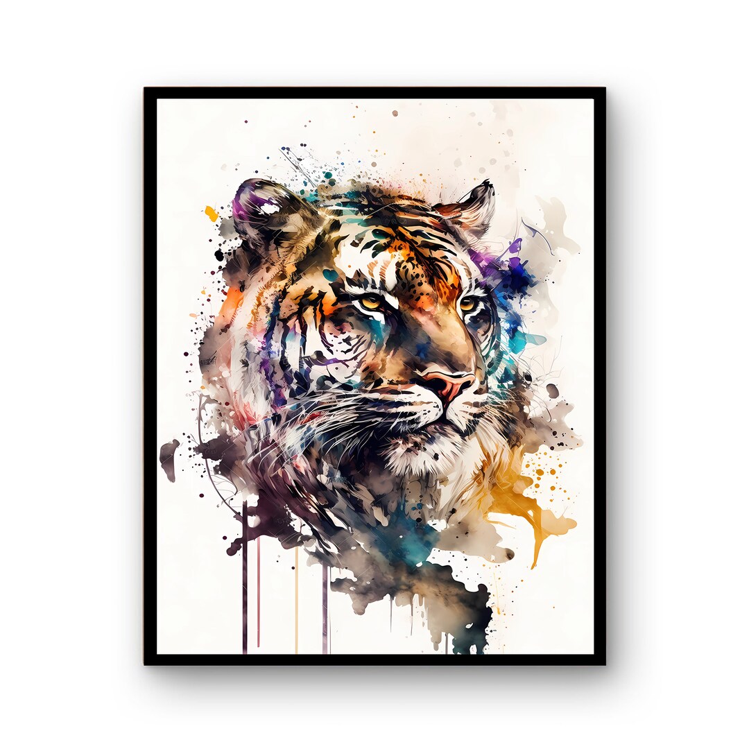 Watercolor Tiger, PRINTABLE ART, Tiger Print, Instant Download, Tiger ...