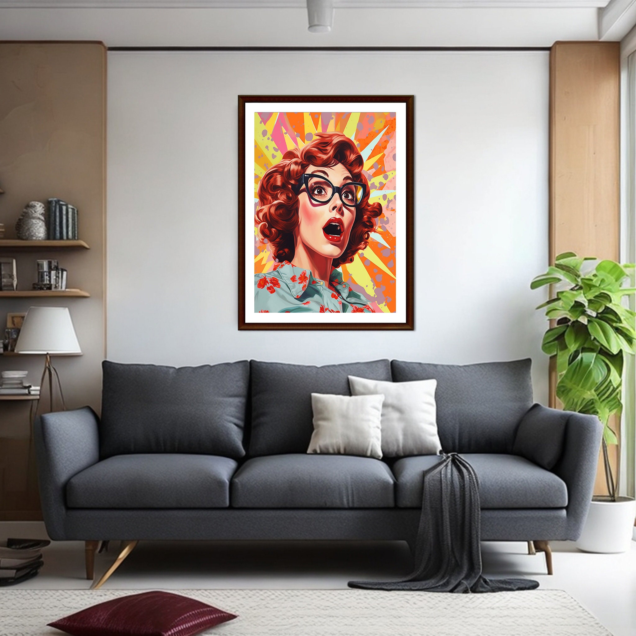 Pop Art Wall Art Retro Printable Pop Art Decor 50's Wall - Etsy