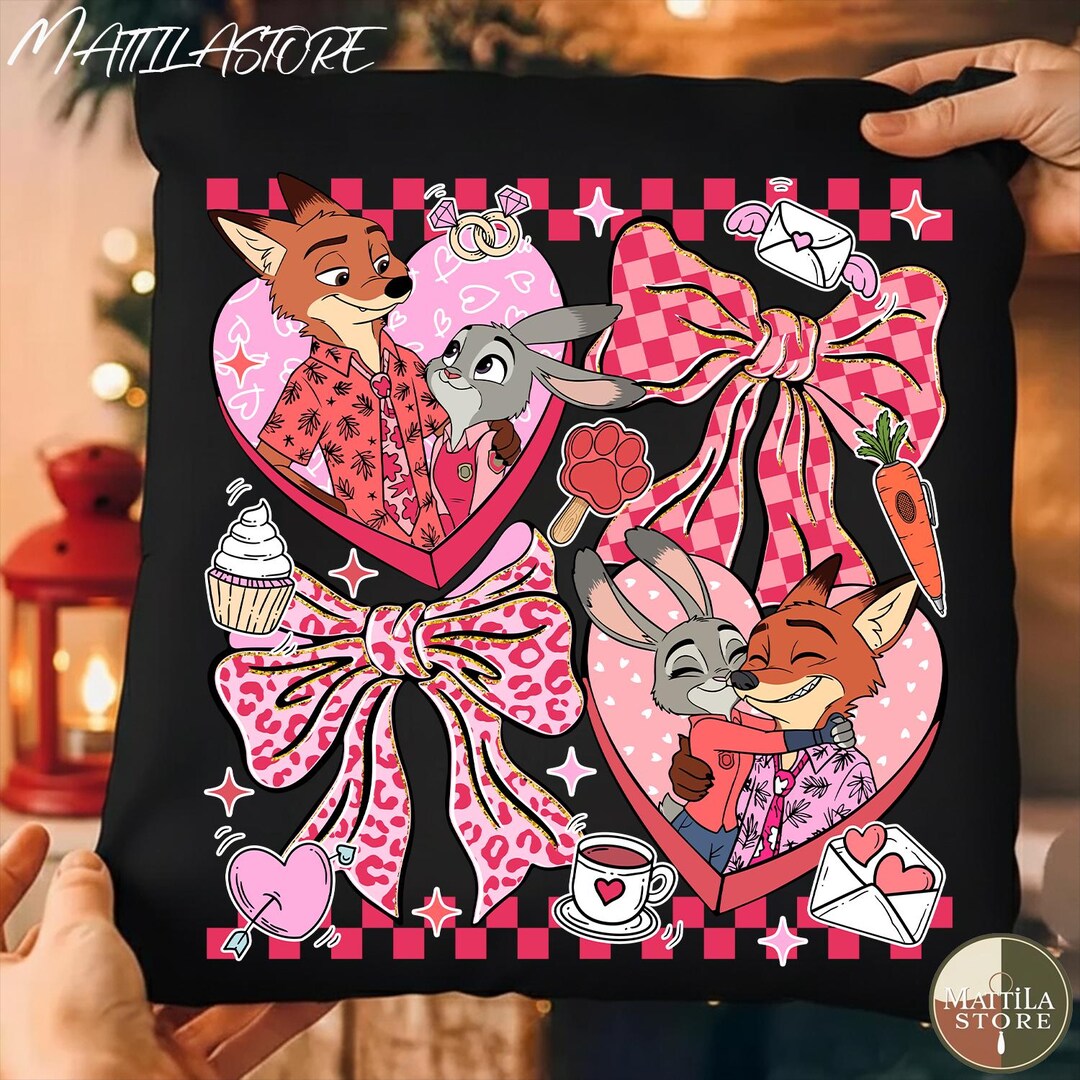 Nick and Judy Valentine PNG, Zootopia Valentine Design, Digital ...