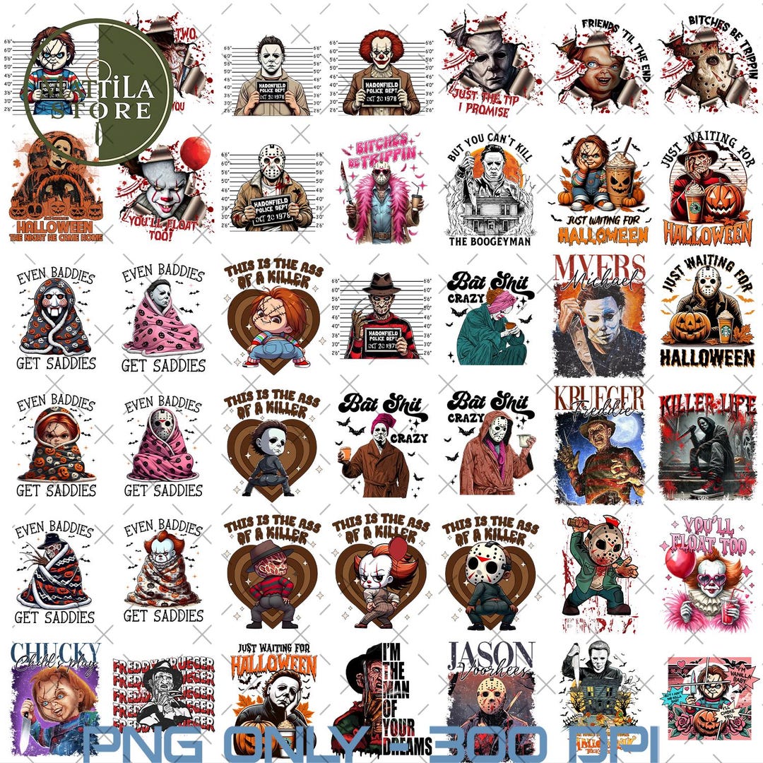 40++ Halloween Png Bundle, Halloween Horror Png Bundle, Horror Friends ...