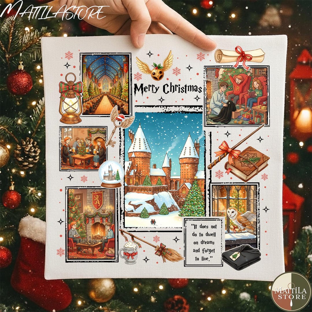 Wizard School Merry Christmas Ya Filthy Wizard PNG, Magical Christmas ...