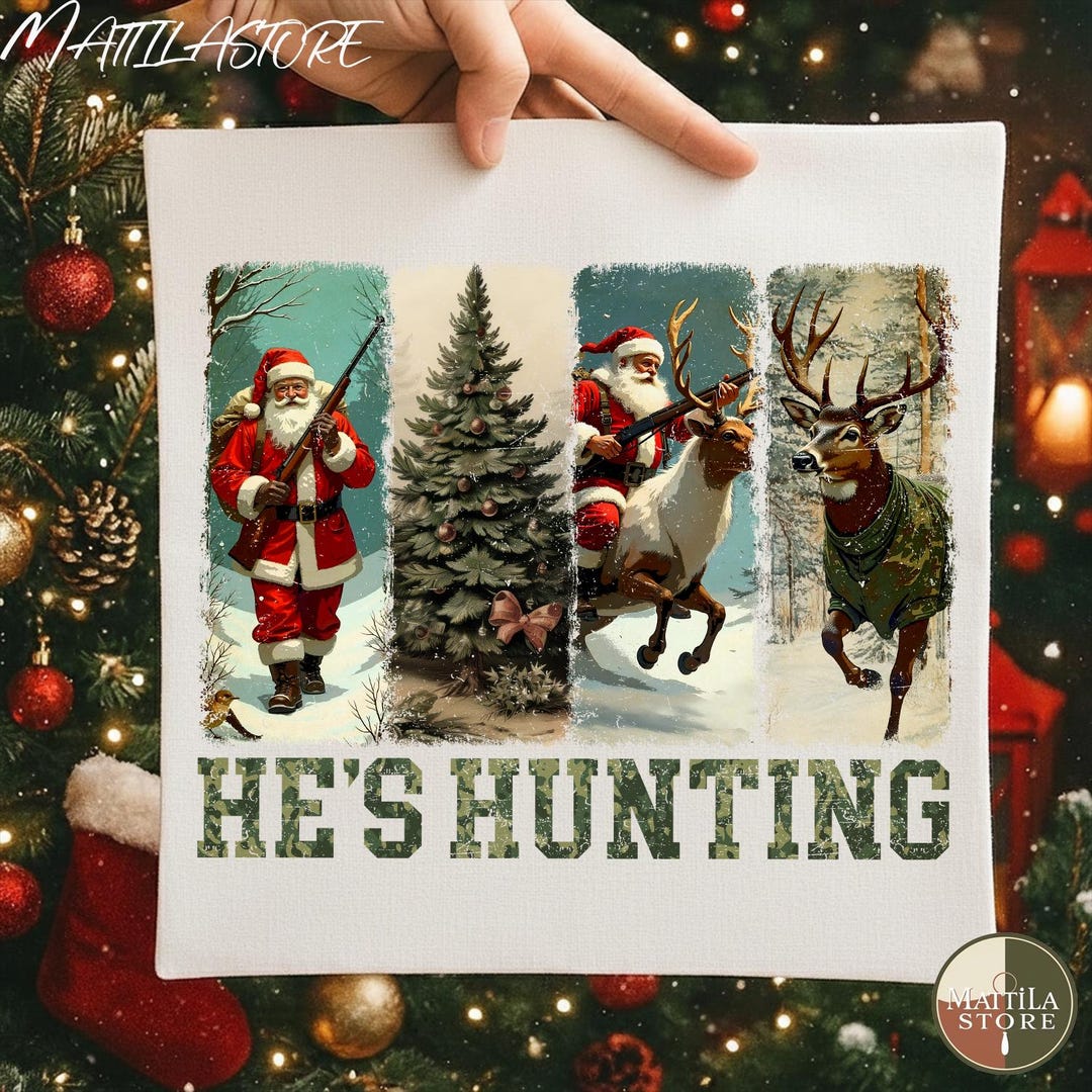 Camo Santa PNG Camo Boys Christmas Camouflage Santa Hunter Christmas ...