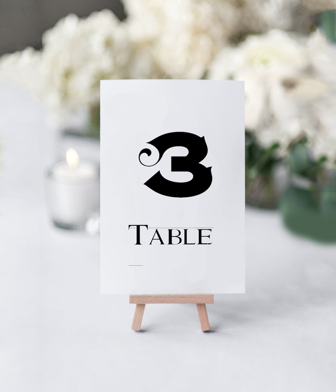 Plantillas modernas de números de mesa letreros de mesa de - Etsy España