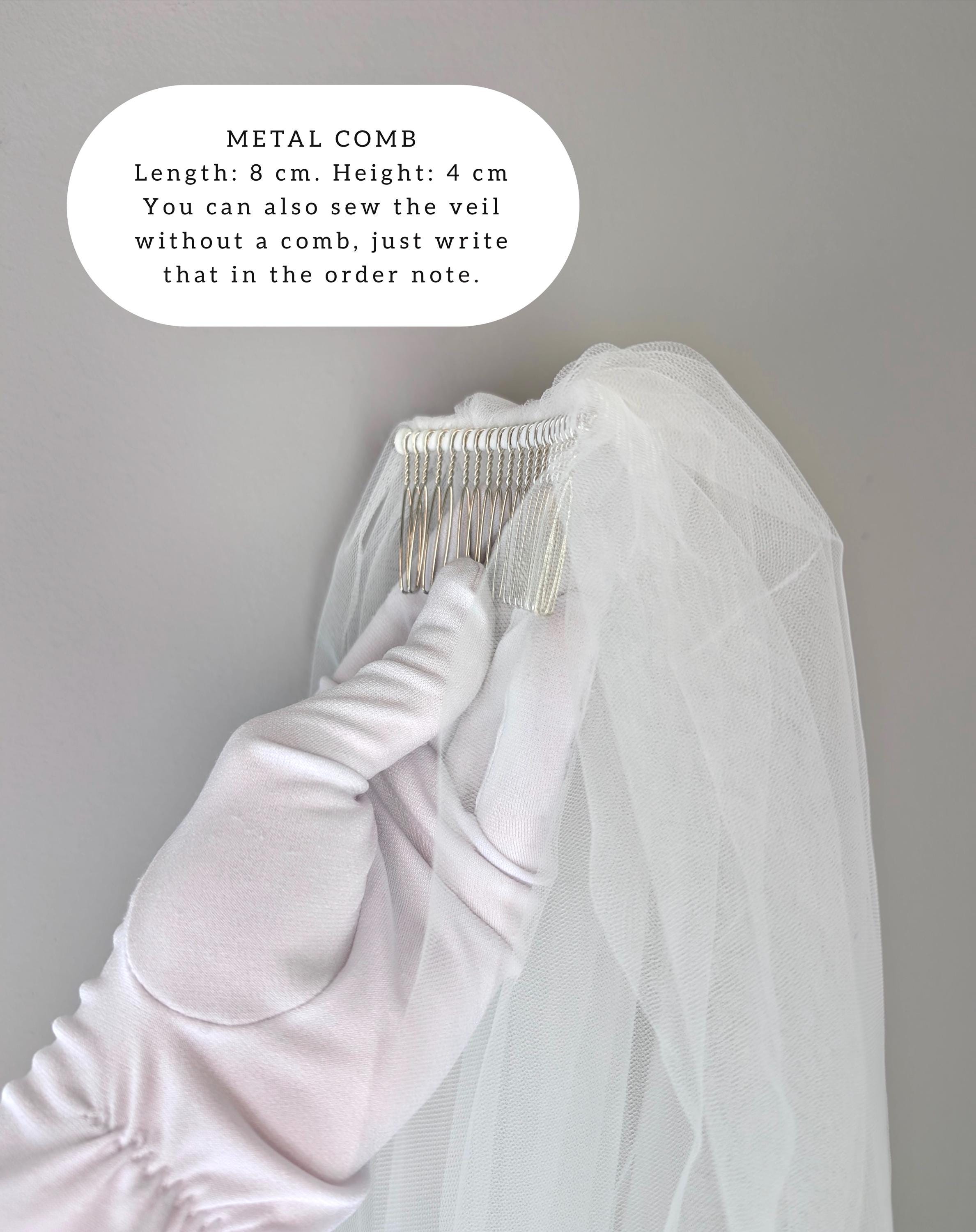 White Ballet Bridal Veil With Flowers, off White Ballet Veil, Boho Veil ...