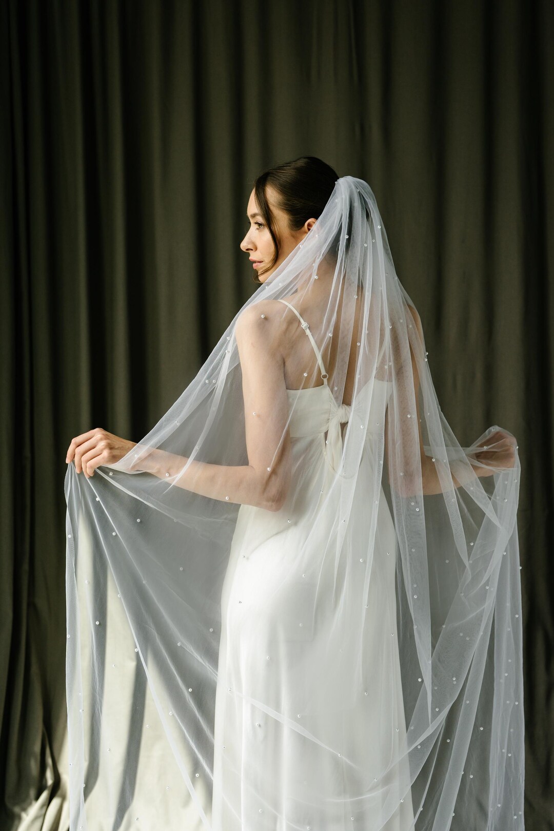 Bridal Veil, Pearl Wedding Veil, Veil With Pearls, Pearl Veils, Pearl ...
