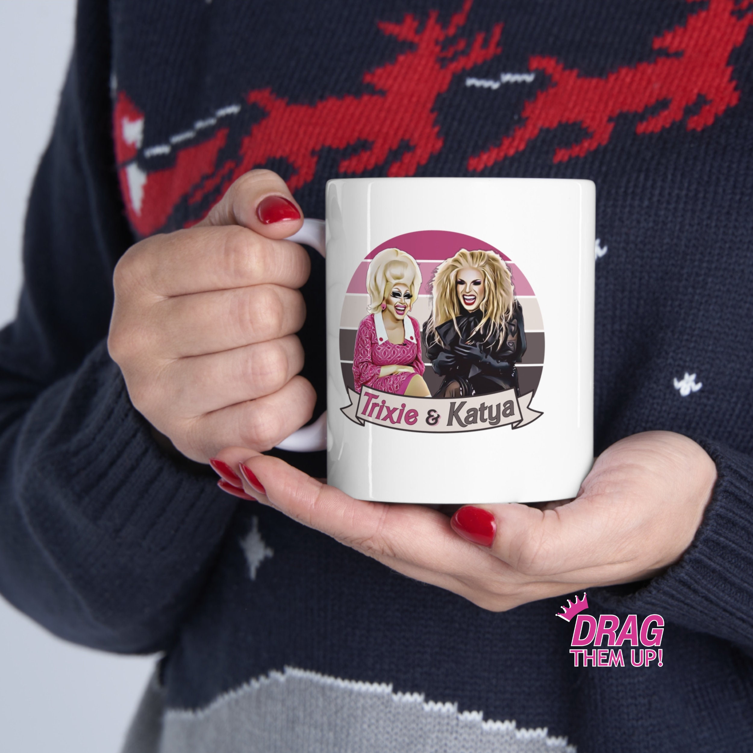 Drag Race Inspired Mug Trixie and Katya, Queer LGBT Gift Idea, Ceramic ...