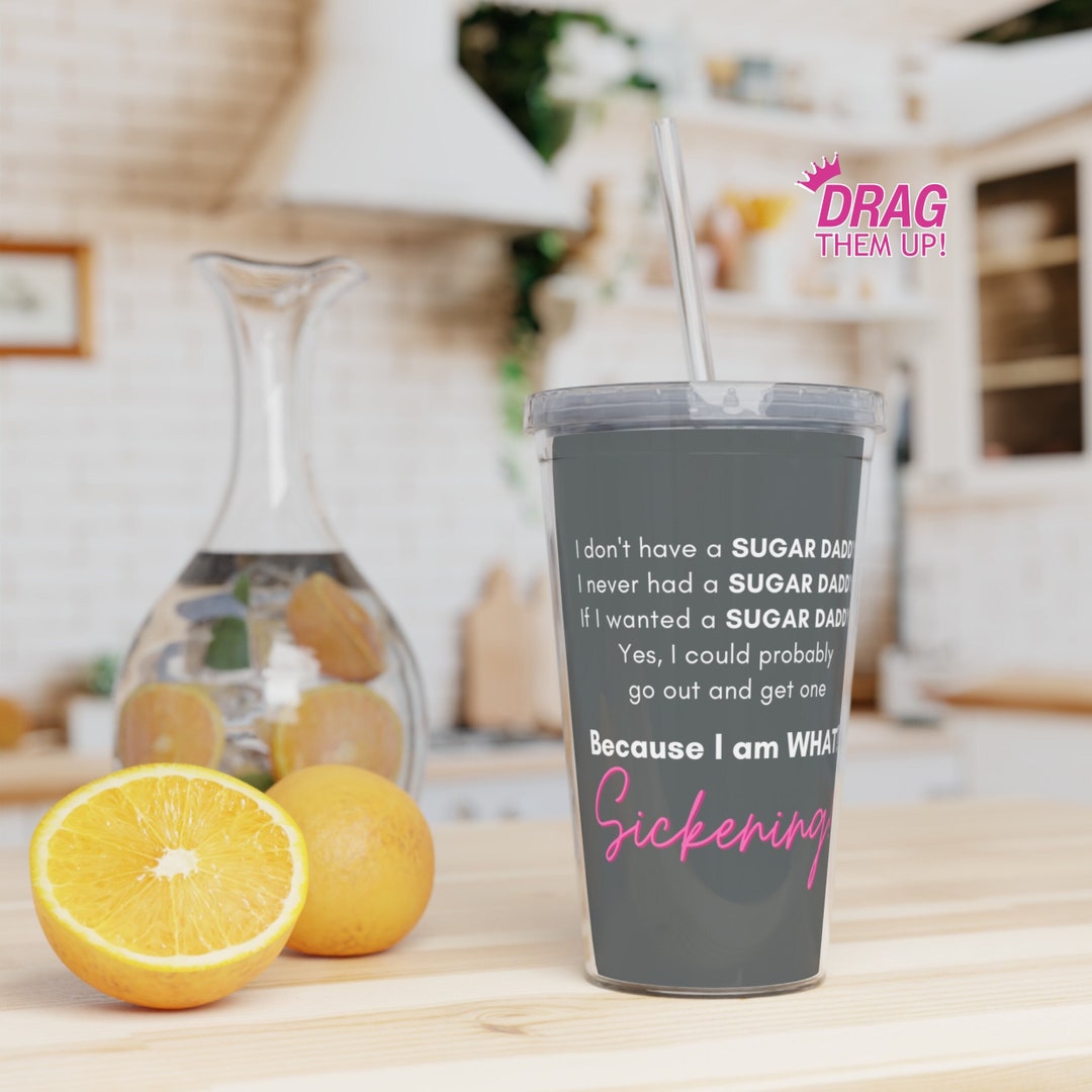 Drag Race Inspired Tumbler With Straw Shangela Sugar Daddy Gray, Queer ...