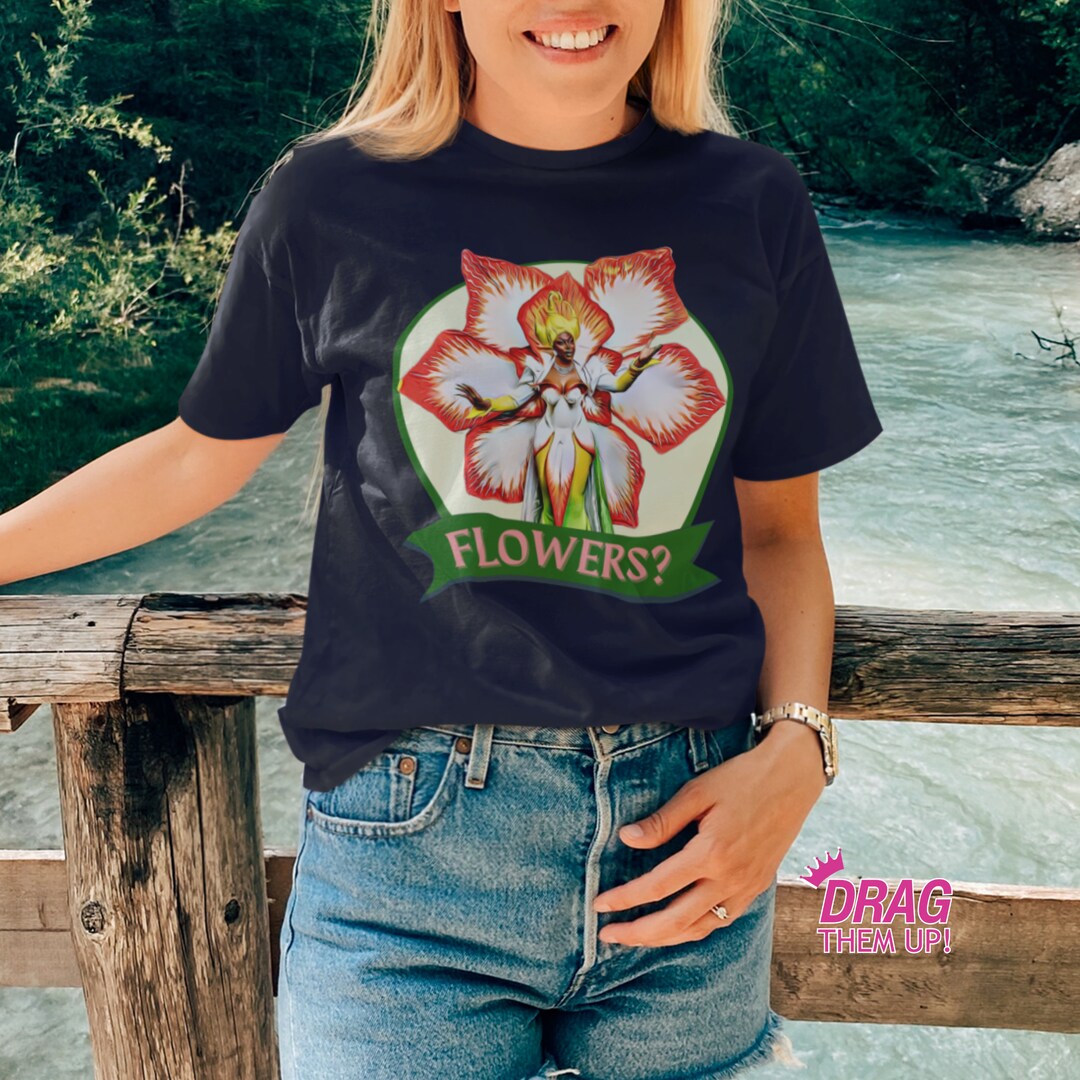 Drag Race Inspired T Shirt Sapphira Crystal Flowers Unisex Tee, Crew ...
