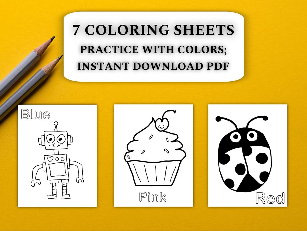 Coloring Page Color Practice 7 Worksheets Childrens Educational ...