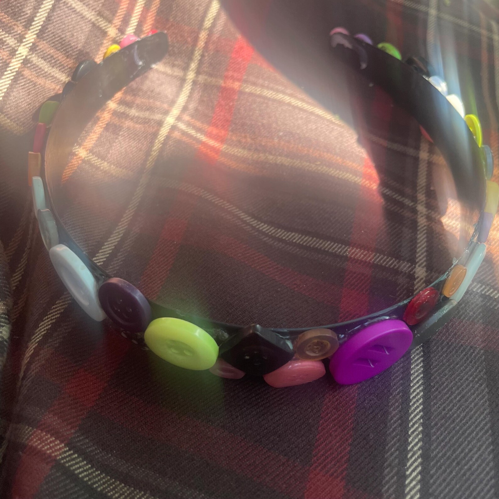 Button Headband Handmade Cute Twee Upcycled Fall Aesthetic Artsy Sewing ...