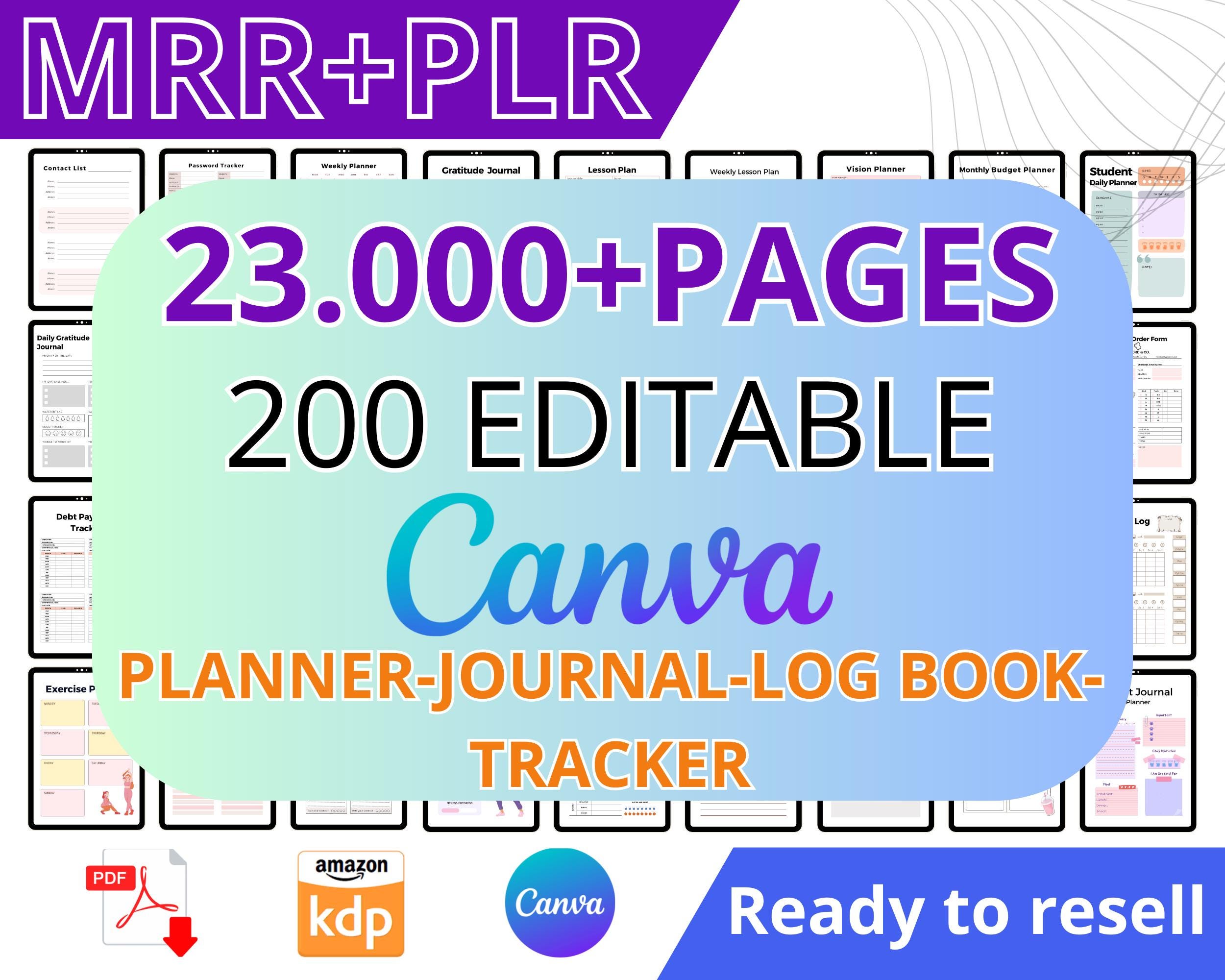 2024 CANVA PLR Editable Templates for KDP Interior, Journals, Digital ...