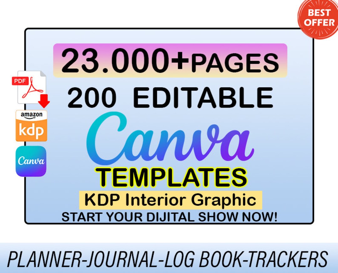 2024 CANVA PLR Editable Templates for KDP Interior, Journals, Digital ...