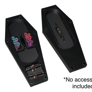 UPDATED Ghostly Coffin Fingerboard Case Stores Blackriver Tool, Wheels, Nuts, Screws, Normal ...