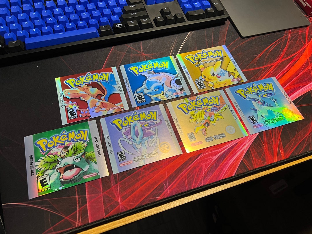 Custom Set of 7 Large Game Boy Pokemon Cartridge Replica - Etsy