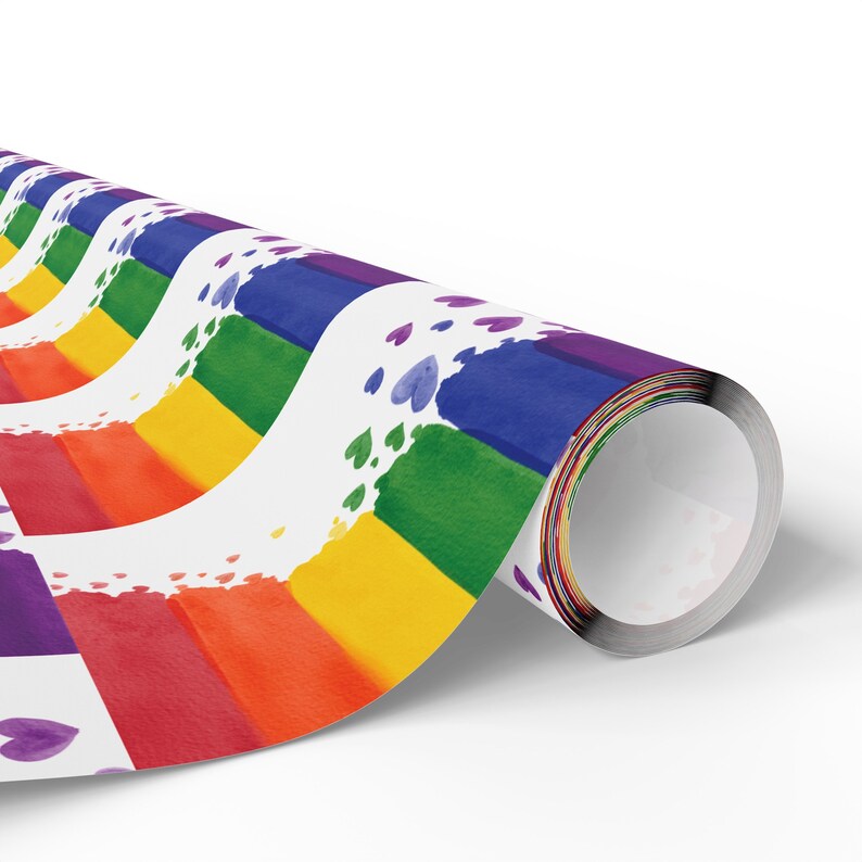 Gay Pride Wrapping Paper, Rainbow Gift, LGBTQ Transgender Pride Gift ...