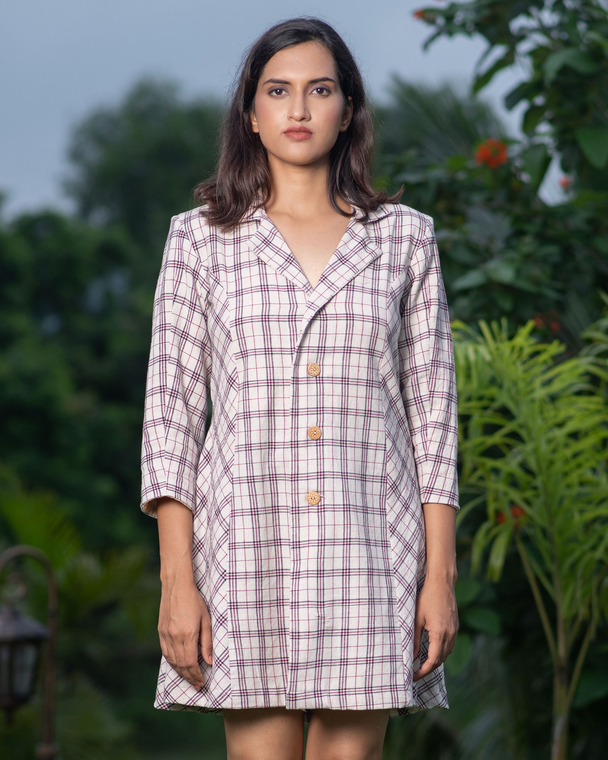 Notch Neck Cotton Coat Dress- for Ladies - Etsy