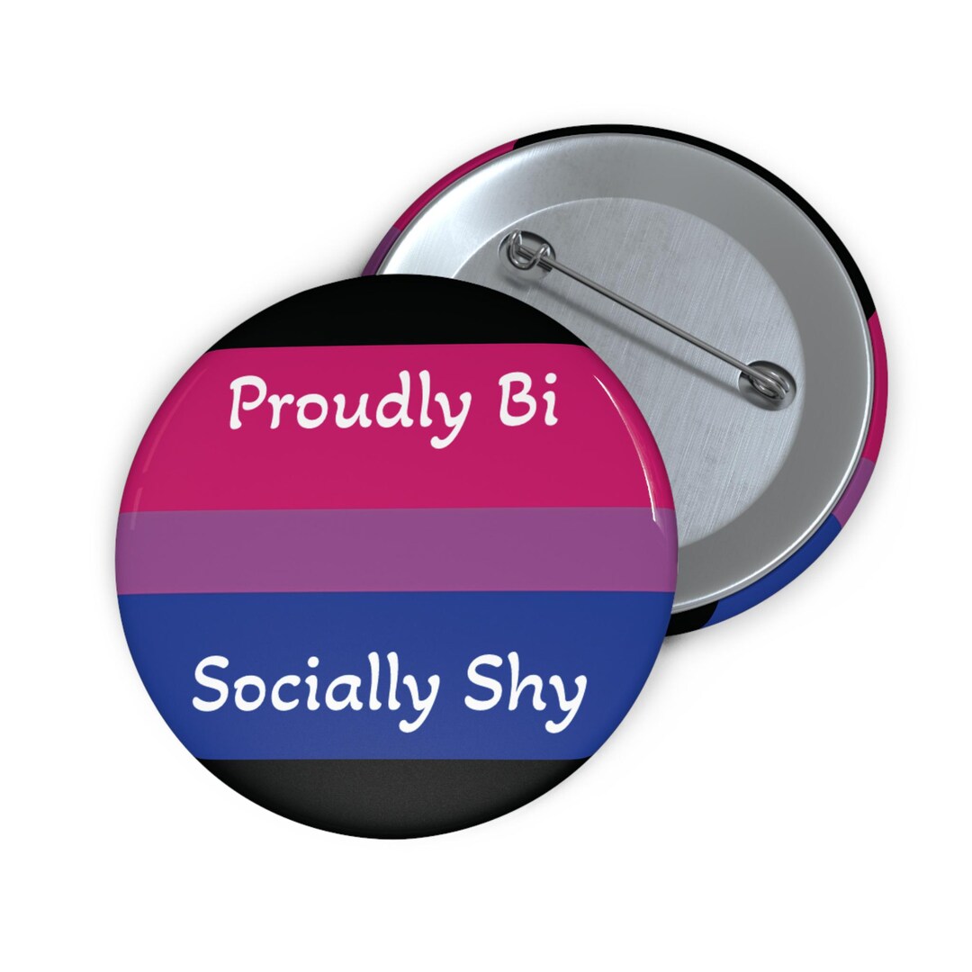 Bisexual Pride Pin, Socially Shy Design (pink, Purple & Blue) - Etsy