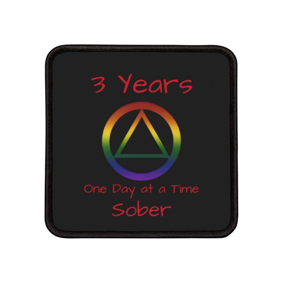 Personalized LGBTQ Sobriety Milestone Patch With Pride Sobriety Symbol ...