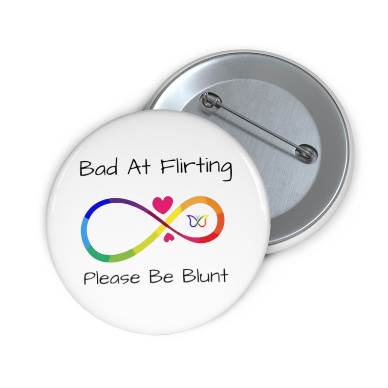 Neurodivergent Pride Pin: ADHD Symbol With Flirting Humor ('bad at ...