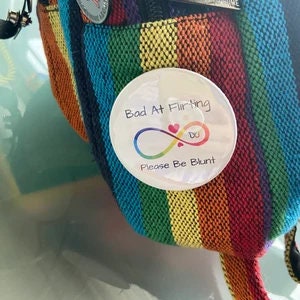 Neurodivergent Lapel Pin - ADHD Symbol, Honest Flirting Message - Etsy