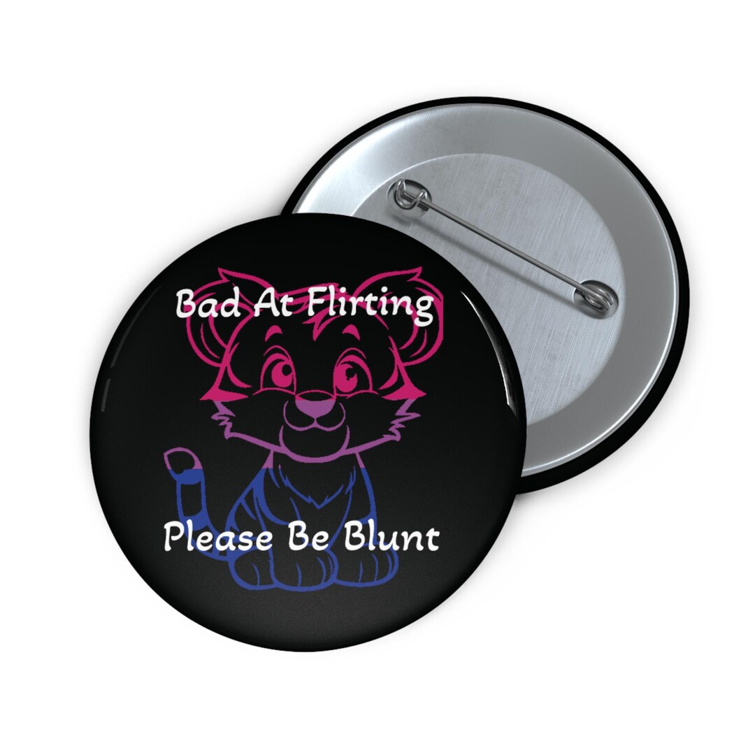 Bi Pride Button Pin, Colorful Flirting Design (metal, Multiple Sizes ...