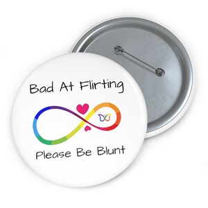 Neurodivergent Lapel Pin - ADHD Symbol, Honest Flirting Message - Etsy