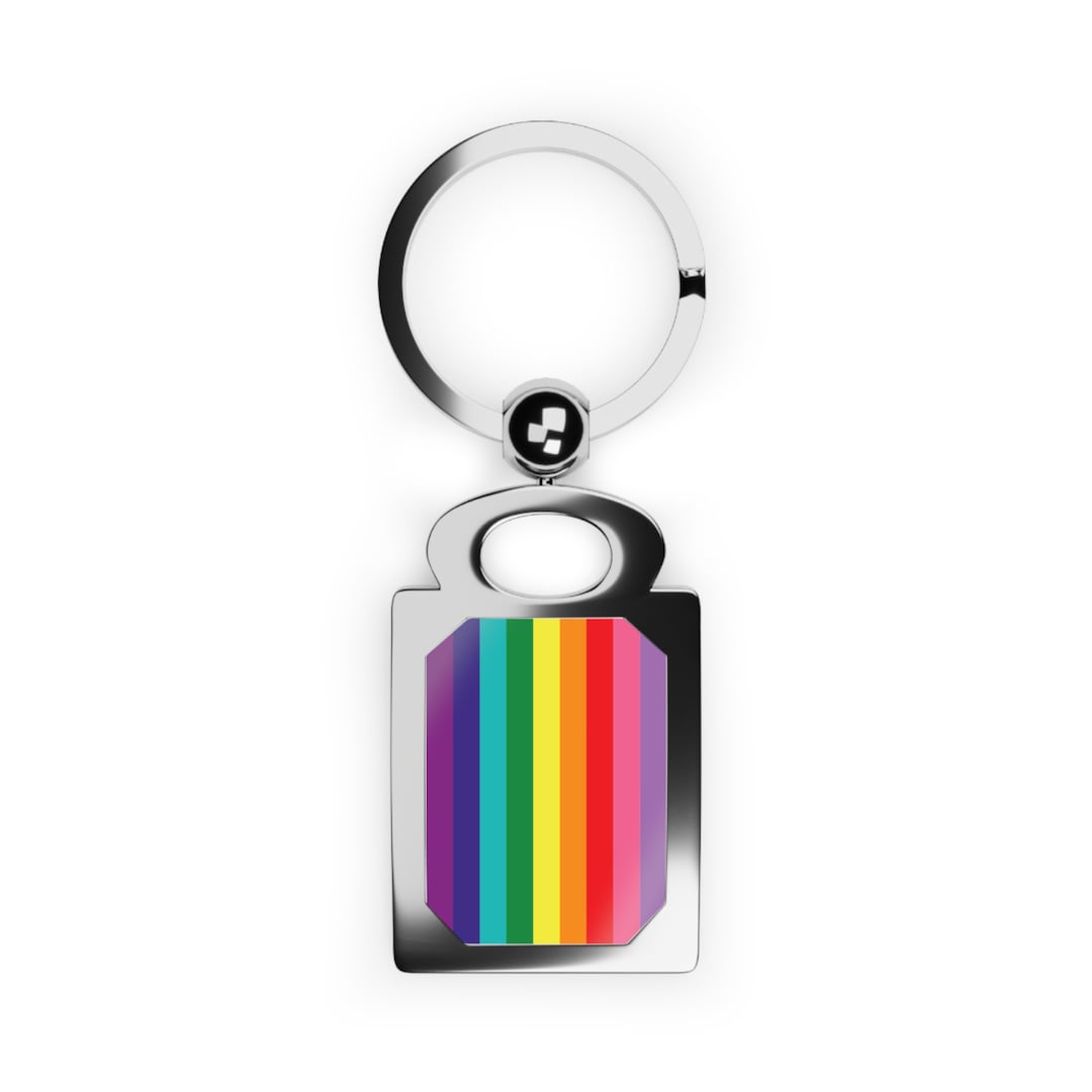 Rainbow Pride Keychain: Gilbert Baker Flag Tribute (compact, Durable ...