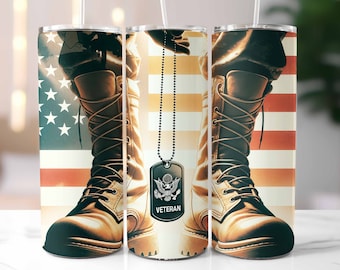 Military Boots and American Flag Sublimation Wrap - Etsy