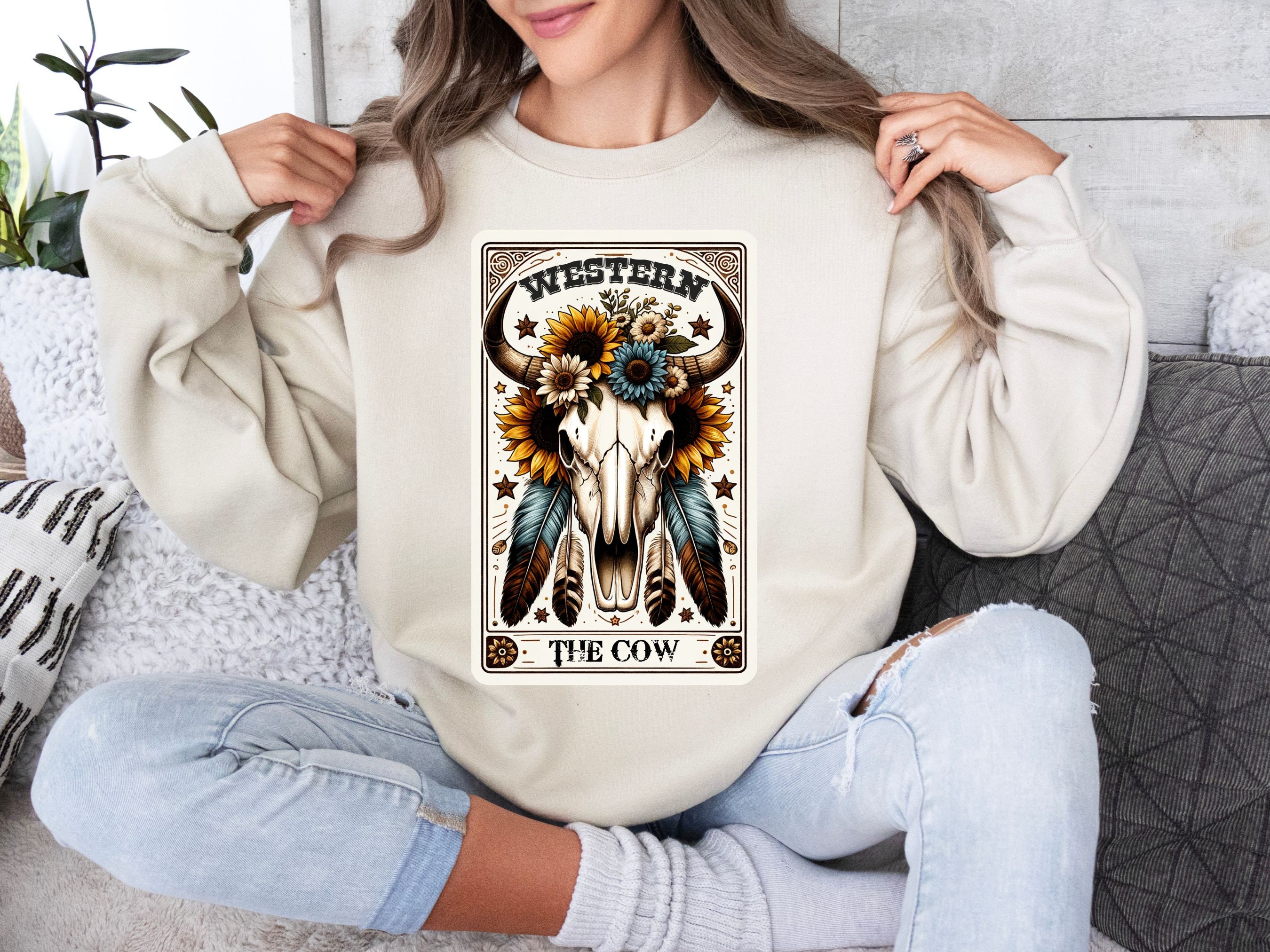 Boho Cow Png, the Cow Tarot Card Png, Cow Png, Funny Skeleton Png ...