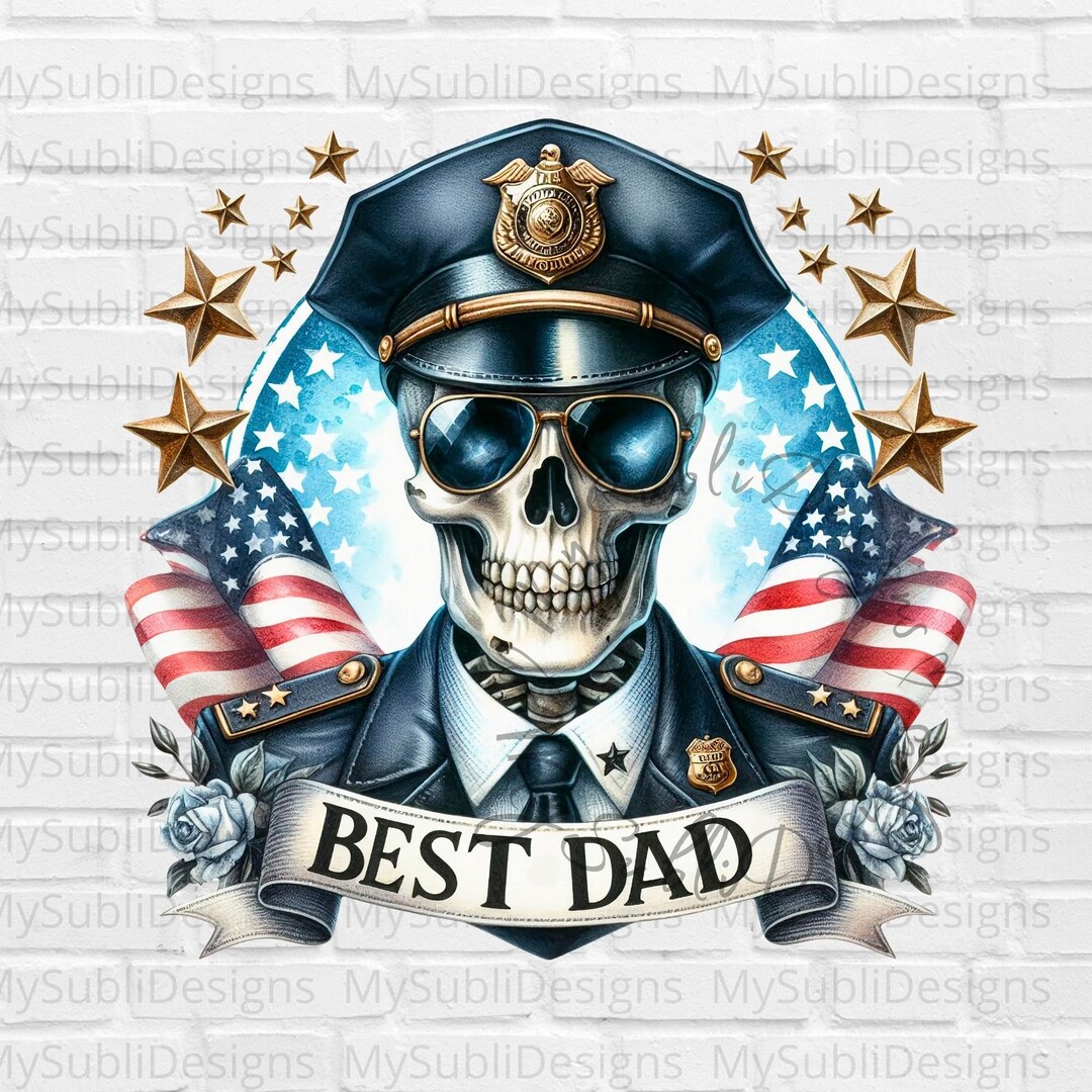 Police Dad Shirt Png, Best Dad Png, Father's Day Png, Father's Day Gift ...